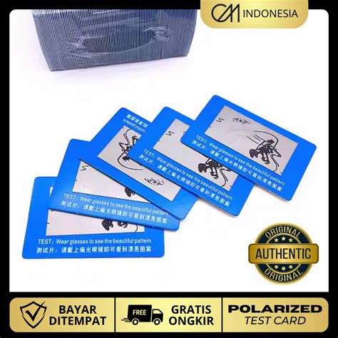 Jual Kartu Tes Lensa Kacamata Polaris Polarized Sunglasses Test Card Tester Polarize Glasses