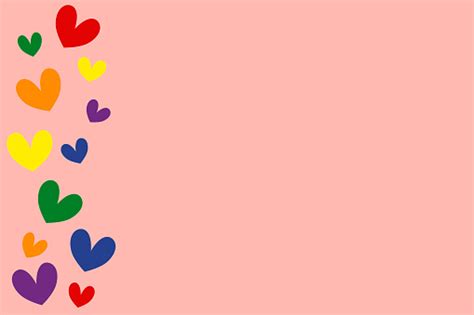 프라이드의 달 배경 Lgbtq 프라이드 플래그 색상 무지개 하트가 있는 벡터 배너입니다 자부심의 달의 상징 6월 지원 복사 공간