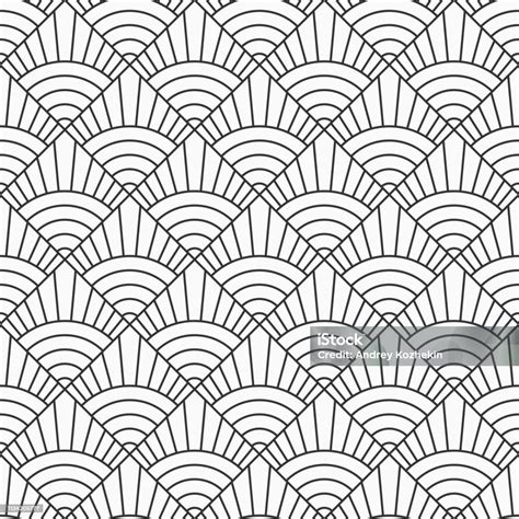 추상 완벽 한 패턴입니다 줄무늬 요소에서 기하학적 타일을 반복 합니다 벡터 단색 배경입니다 아르데코에 대한 스톡 벡터 아트 및 기타 이미지 Istock