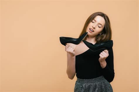 Premium Photo Beautiful Happy Blonde Woman In Sexy Short Dress With