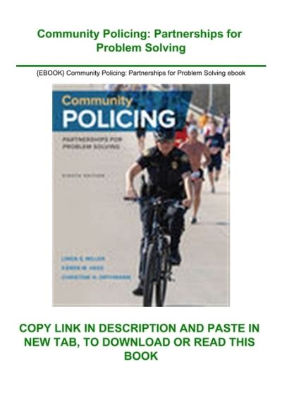 {ebook} Community Policing Partnerships For Problem Solving Ebook