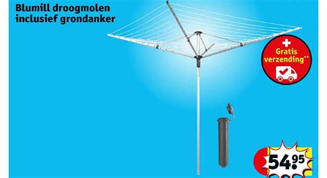 Blumill Droogmolen Inclusief Grondanker Aanbieding Bij Kruidvat 1folders Nl