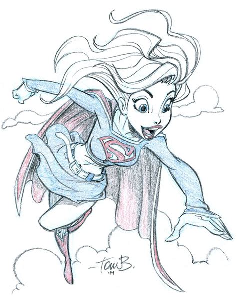 Supergirl Drawing Pencil Sketch Colorful Realistic Art Images