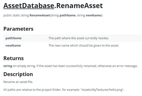 assetdatabase renameasset 重命名文件失败 gabo 博客园