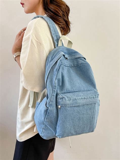 Large Capacity Denim Functional Backpack In 2025 Women Backpack