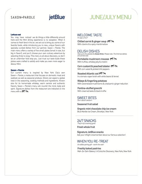 Jetblue Mint Eastbound Menu At Olivia Breillat Blog