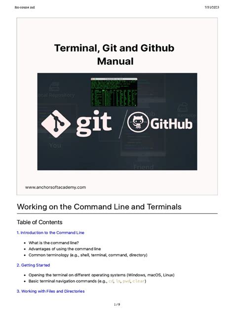 Terminal Git Github Manual Pdf