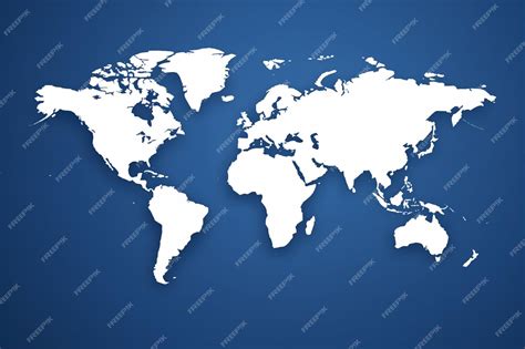 Premium Vector World Map Blue Background Style