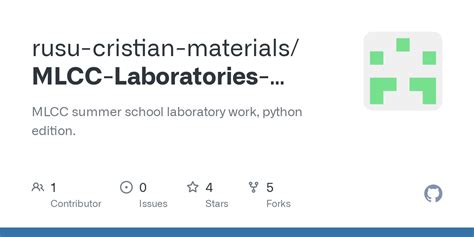 GitHub Rusu Cristian Materials MLCC Laboratories Python MLCC Summer Babe Laboratory Work