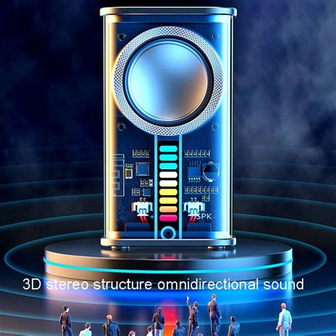 Remax Rb M68 투명 메카 무선 블루투스 스피커 탁상용 소형 스피커오렌지