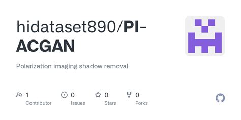 Github Hidataset890pi Acgan Polarization Imaging Shadow Removal