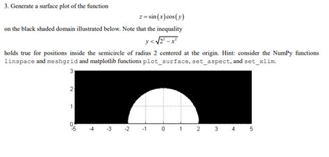 3 Generate A Surface Plot Of The Function Z Sinx