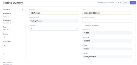 Geolocation Based Employee Attendance Check In System Customization