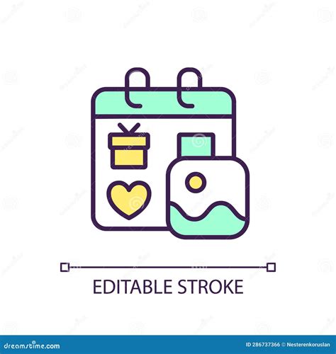 2d Thin Line Colorful Seasonality Icon Stock Vector Illustration Of Linear Productivity