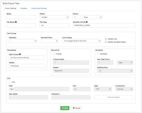 Data Export Task Helpcenter Vista Data Vision