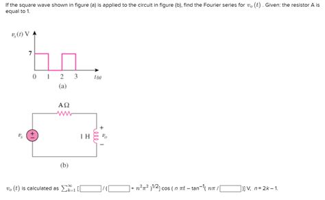 Solved If The Square Wave Shown In Figure A Is Applied To Chegg