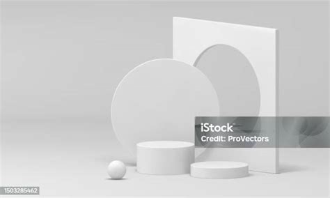 흰색 3d 연단 기하학적 기초 디스플레이 실린더 레벨 스테이지 수직 벽 구멍 벡터 0명에 대한 스톡 벡터 아트 및 기타 이미지 0명 3차원 형태 Fashion
