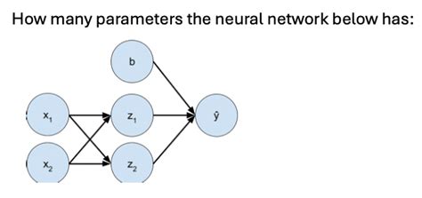 Solved How Many Parameters The Neural Network Below Has