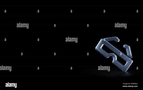 3d Rendering Of Frosted Glass Symbol Of Cinema 3d Glasses Isolated On Black Background With