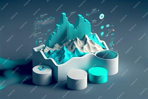 Premium Photo Abstract Data Graph Concept With Data Clusters And