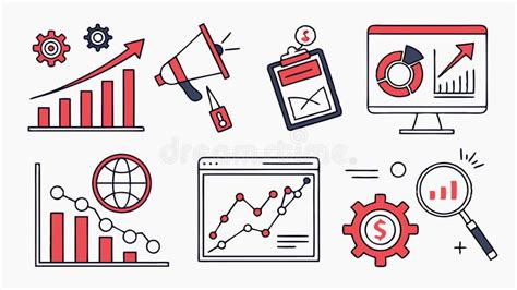 Business Analytics Vector Icons Charts And Gears For Data Driven Decision Designs Vector Design