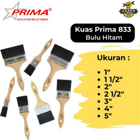 Jual Kuas Cat Prima Ace 833 Bulu Hitam Premium 1 1 5 2 2 5 3 4 5