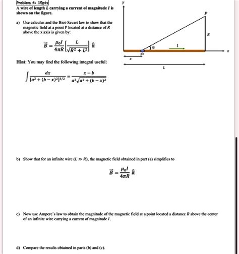 Problem 4 15pts A Wire Of Length L Carrying A Current Of Magnitude I