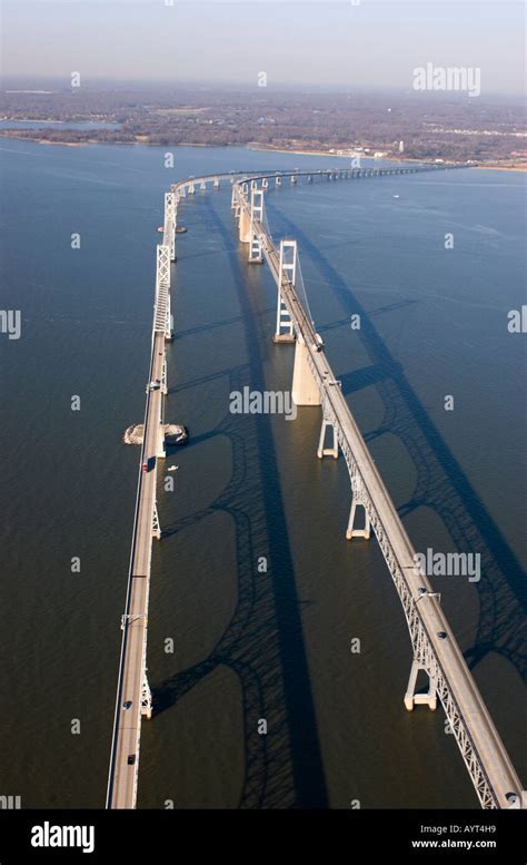 Chesapeake Bay Bridge Birds Eye View Tunnel Project Cbbt