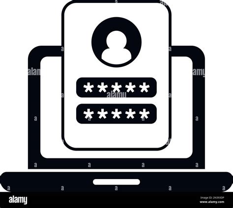 Laptop Login Icon Flat Vector Mobile Account Screen Reset Stock Vector Image And Art Alamy
