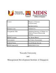 Assignment 2 Report Ayala Pdf Course Masters Of Science Cybersecurity MCSD52205A Module Code