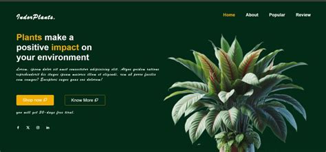 Ui Ux Webdevelopment Fullstackdeveloper Html Css Plantlovers Weekendproject