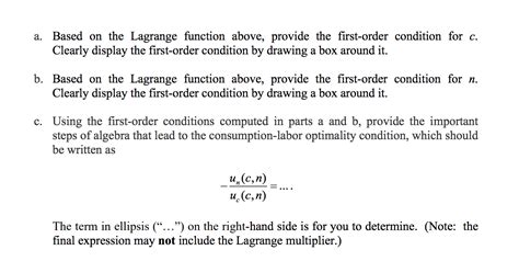 Solved Lagrange Functions Cl 0 1 Nö 1 0 1 Wn C 1