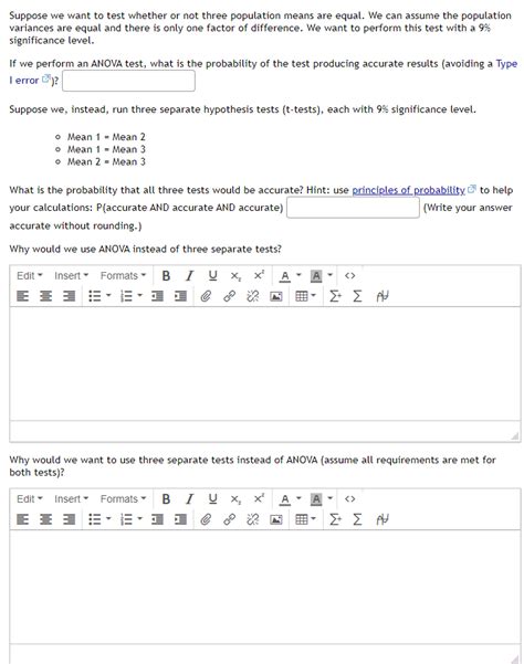 Solved Suppose We Want To Test Whether Or Not Three Chegg Com