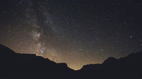 Обои звездное небо горы сияние 1920x1080 Full Hd от Chappie картинки на рабочий стол и заставки