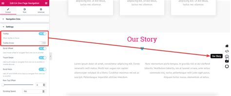 One Page Navigation Essential Addons For Elementor