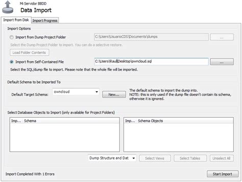 cómo exportar e importar una base de datos mysql desde workbench