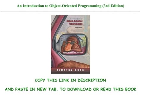 Download Ebook An Introduction To Object Oriented Programming 3rd Edition Full