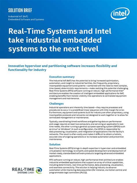 Intel And Real Time Systems Whitepaper Congatec