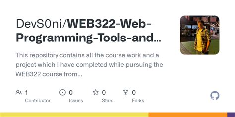 github devs0ni web322 web programming tools and frameworks
