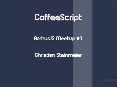 Coffeescript Speaker Deck