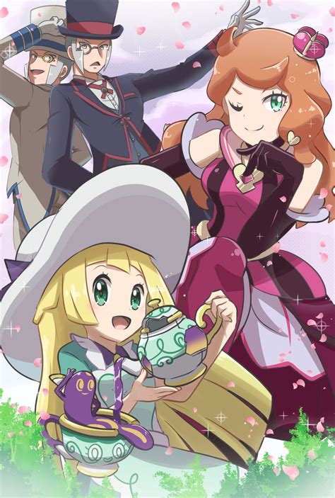 Lillie Sonia Ingo Emmet Polteageist And More Pokemon And More Drawn By Saon Danbooru
