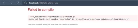 Compilation Error Module Not Found Can T Resolve Tsparticles After Updating From To