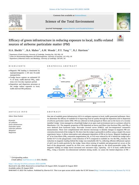 Pdf Efficacy Of Green Infrastructure In Reducing Exposure To Local