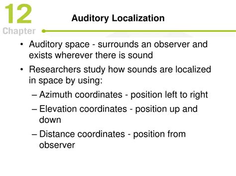 Ppt Chapter 12 Auditory Localization And Organization Powerpoint