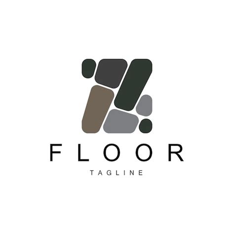 Premium Vector Floor Logo Design For Home Ceramic Decoration With Minimalist Abstract Shapes
