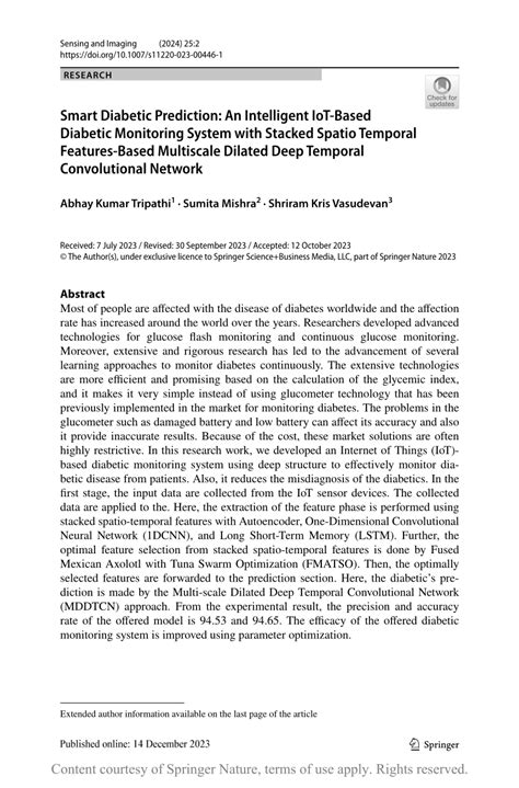 Smart Diabetic Prediction An Intelligent Iot Based Diabetic Monitoring System With Stacked