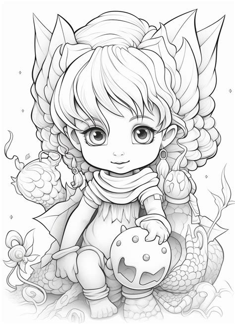 Premium Ai Image A Cartoon Girl With A Cat And A Catnip Sitting On A Flower Generative Ai