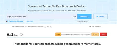 how to perform android screenshot testing browserstack