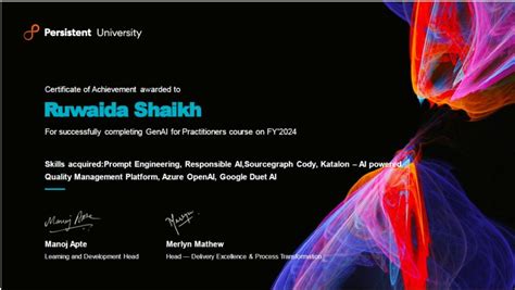 Ruwaida Shaikh On Linkedin Genai Newlearnings Newchallenges Seebeyondriseabove