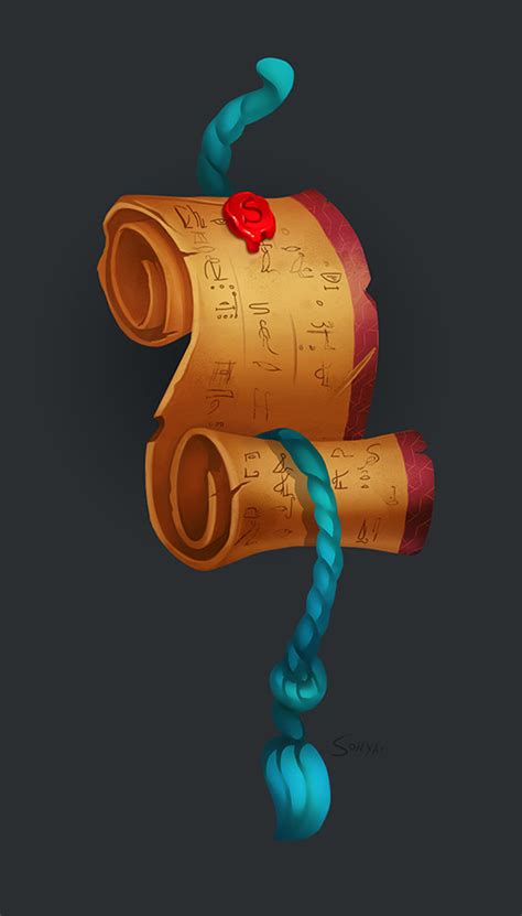 ArtStation Ancient Scroll Sonya Anastasova D Game Art Ancient Scroll Game Art